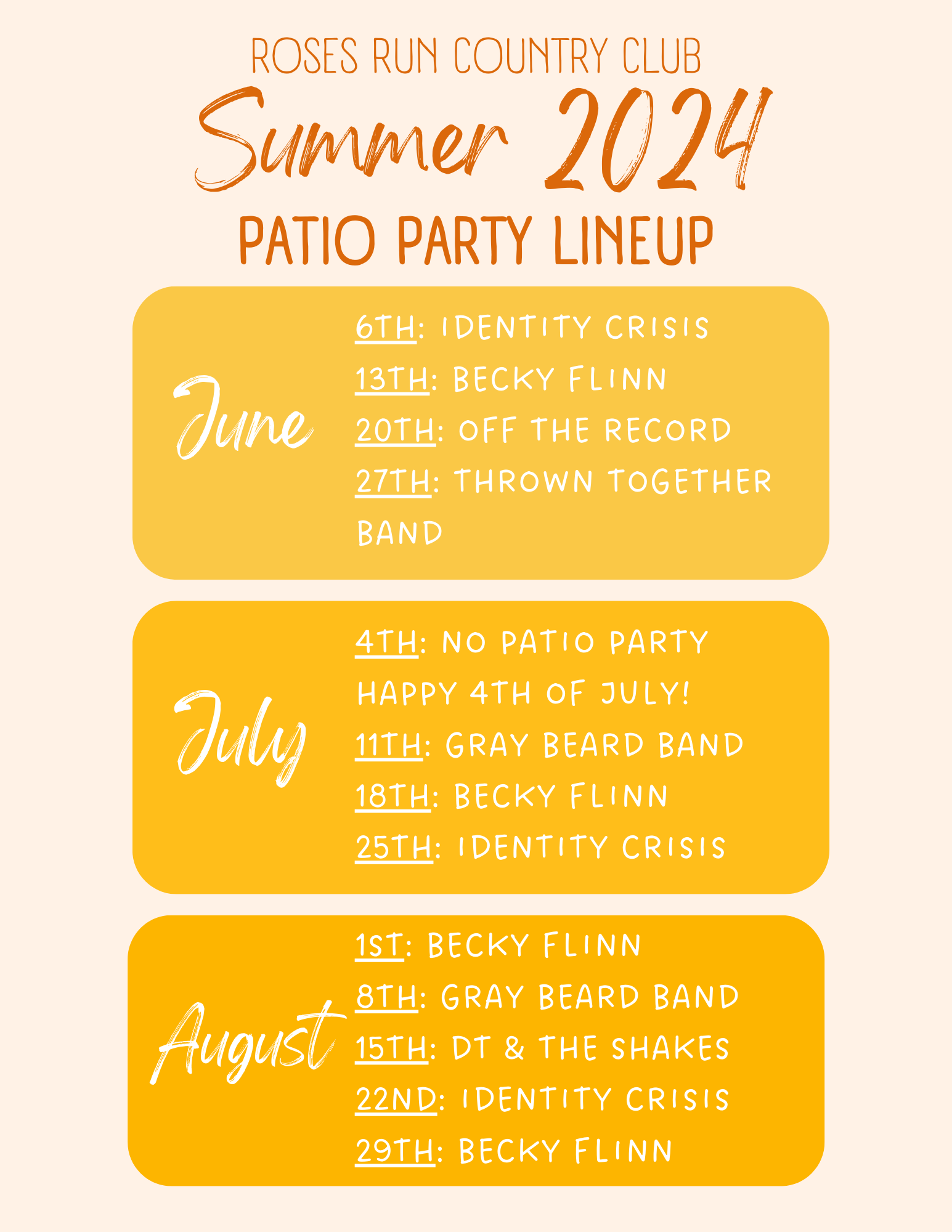 Bar & Grill - Roses Run Country Club